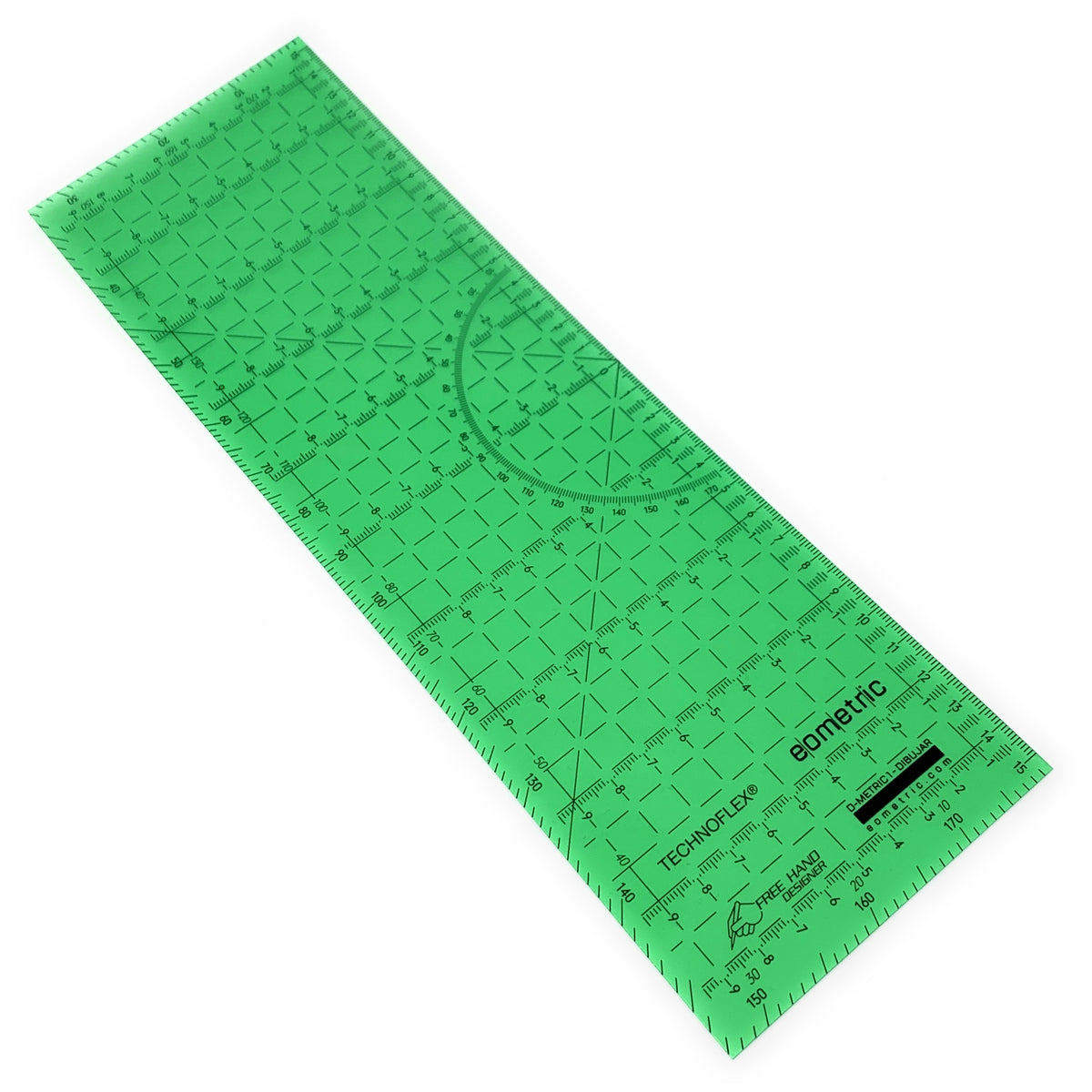 The Green eometric Ruler with Grid.